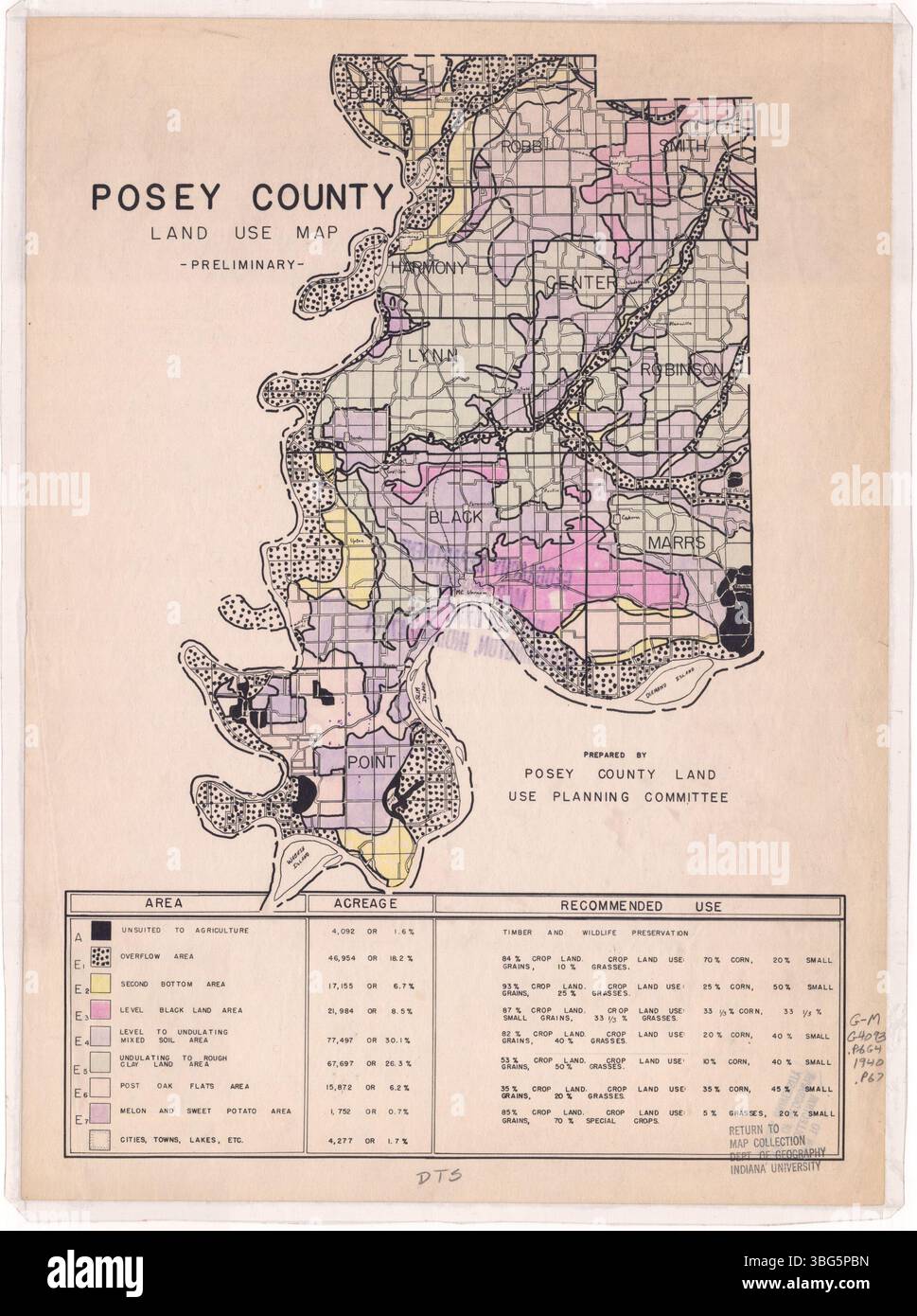 Posey county map hi-res stock photography and images - Alamy