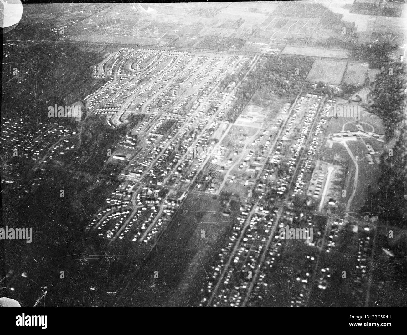 Circa 1955 aerial photograph by A.V. Shirk shows the developing ...
