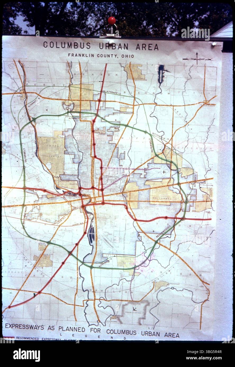 This map shows the planned expressways for Columbus, Ohio. It provides a visual representation ...