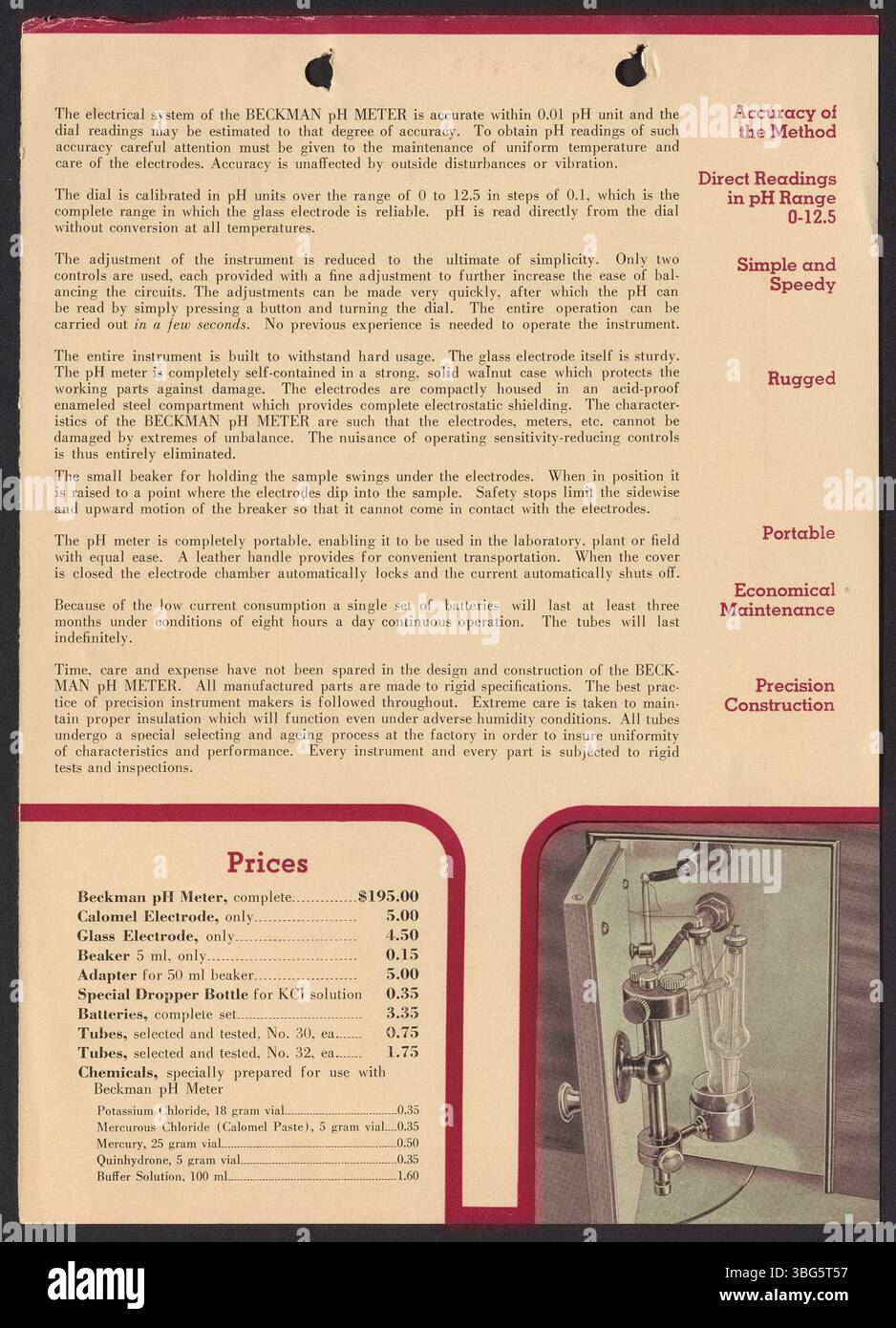 The Beckman pH Meter, invented in 1934 by Arnold Beckman, was developed ...