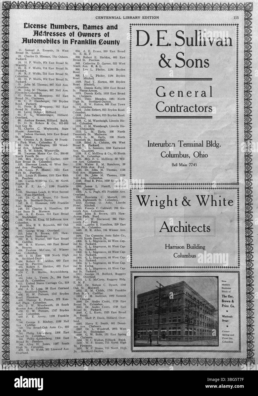 The Columbus Sunday Dispatch Centennial Edition of 1912 marks the 100th ...