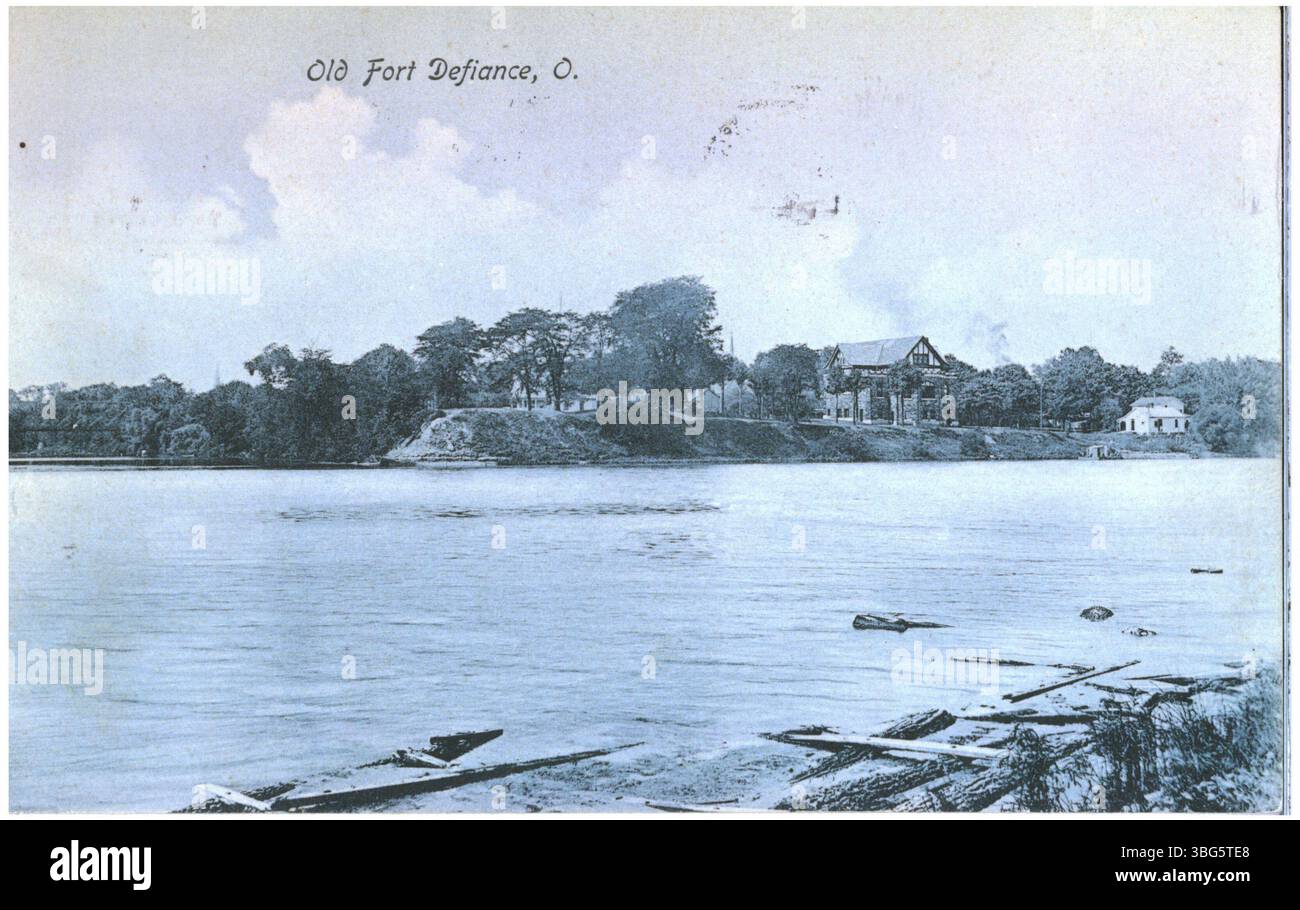 This 1907 photograph captures the site of Old Fort Defiance, located at ...