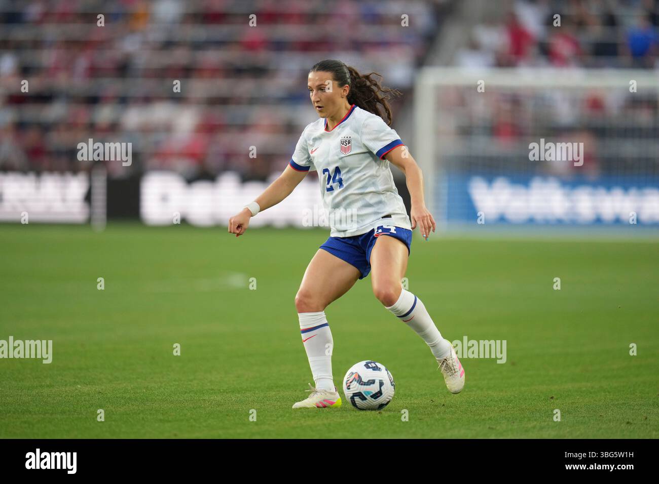 United States' Kerry Abello in action during the first half of an ...