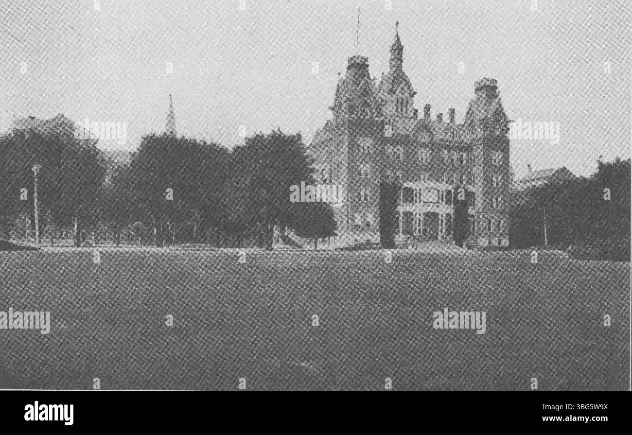 This photograph from 1915 shows the four-story administration building ...