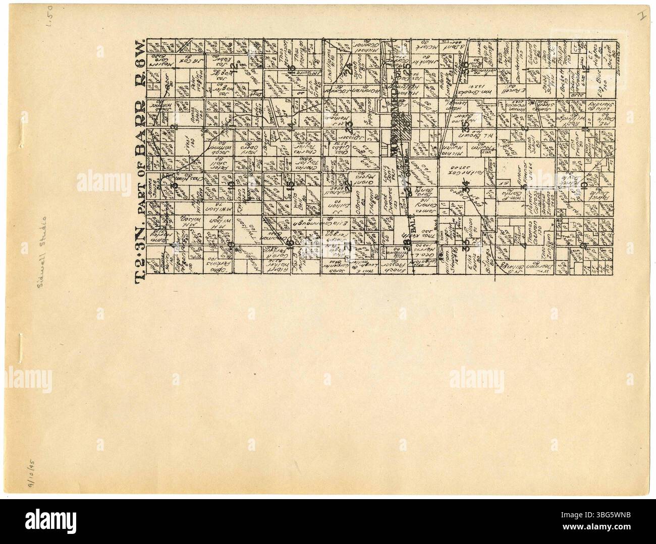 This page of the 1927 plat book of Daviess County shows land ownership ...