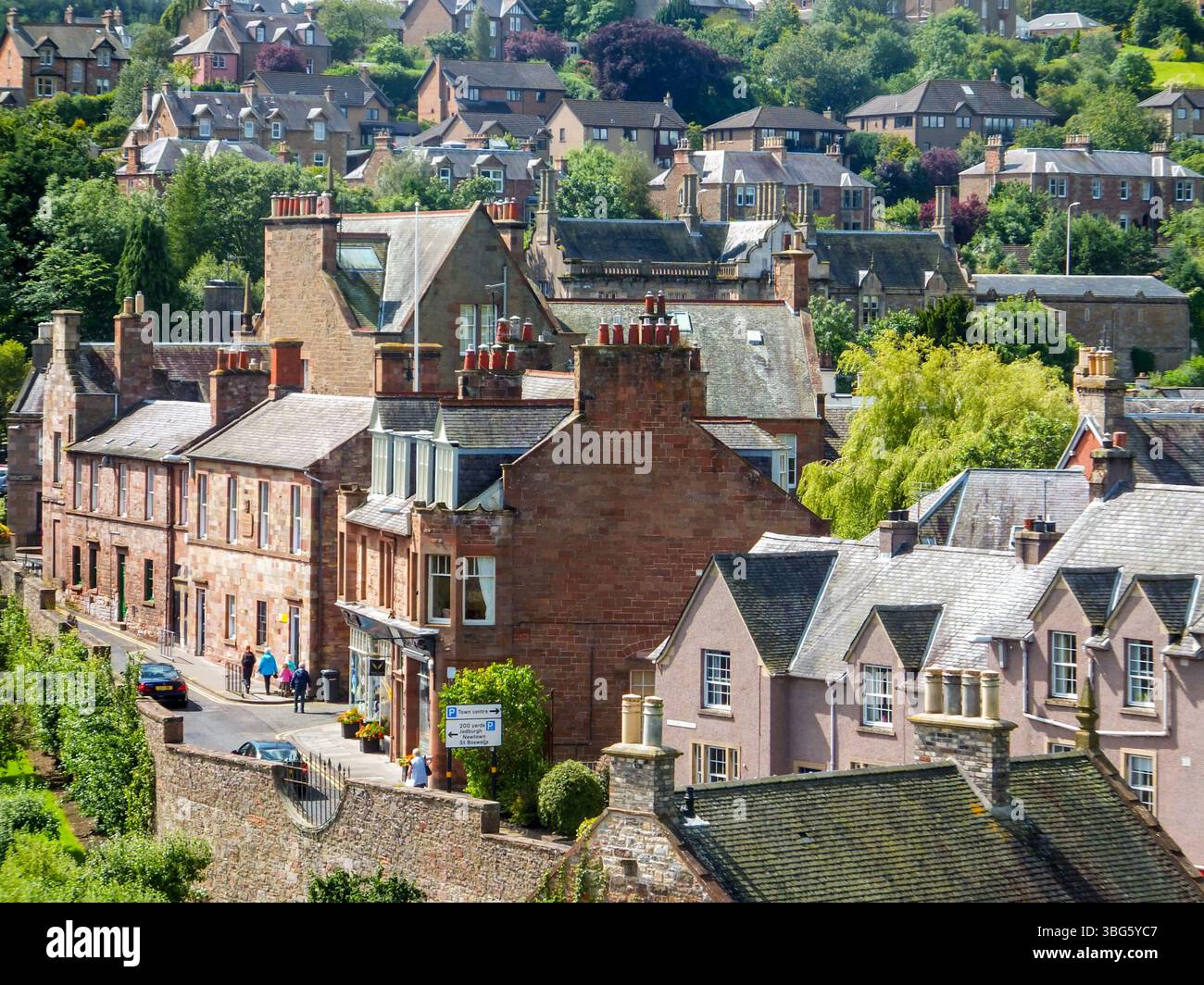 Melrose town scottish borders hi-res stock photography and images - Alamy
