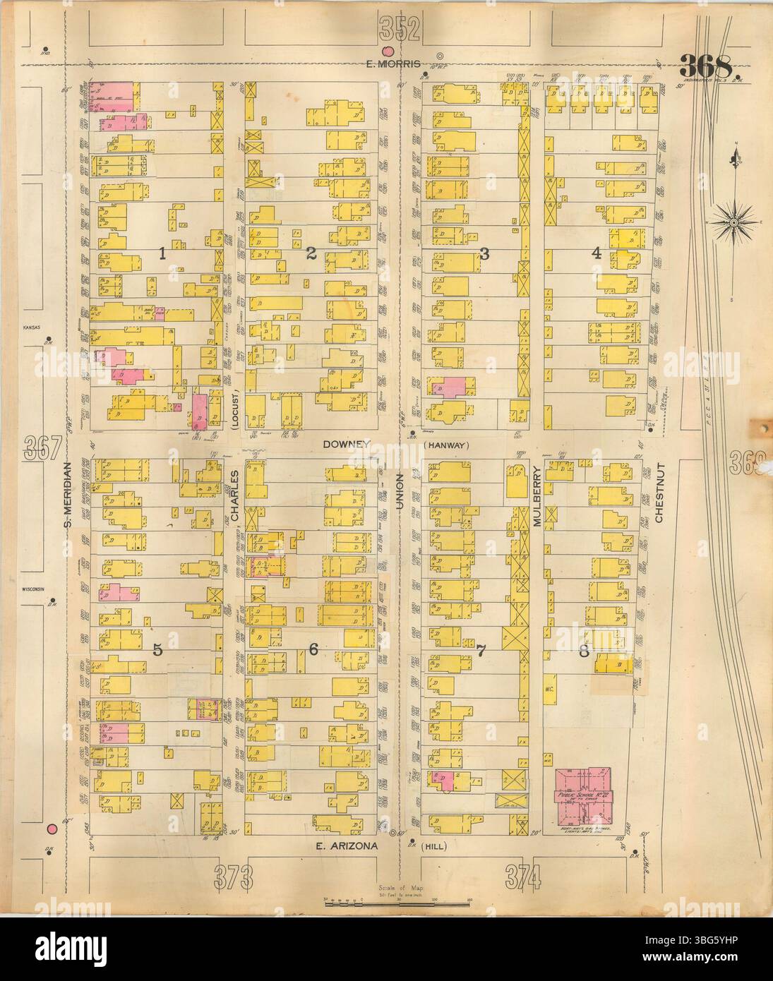 The 1898 Indianapolis Sanborn Map #368 offers a comprehensive overview ...