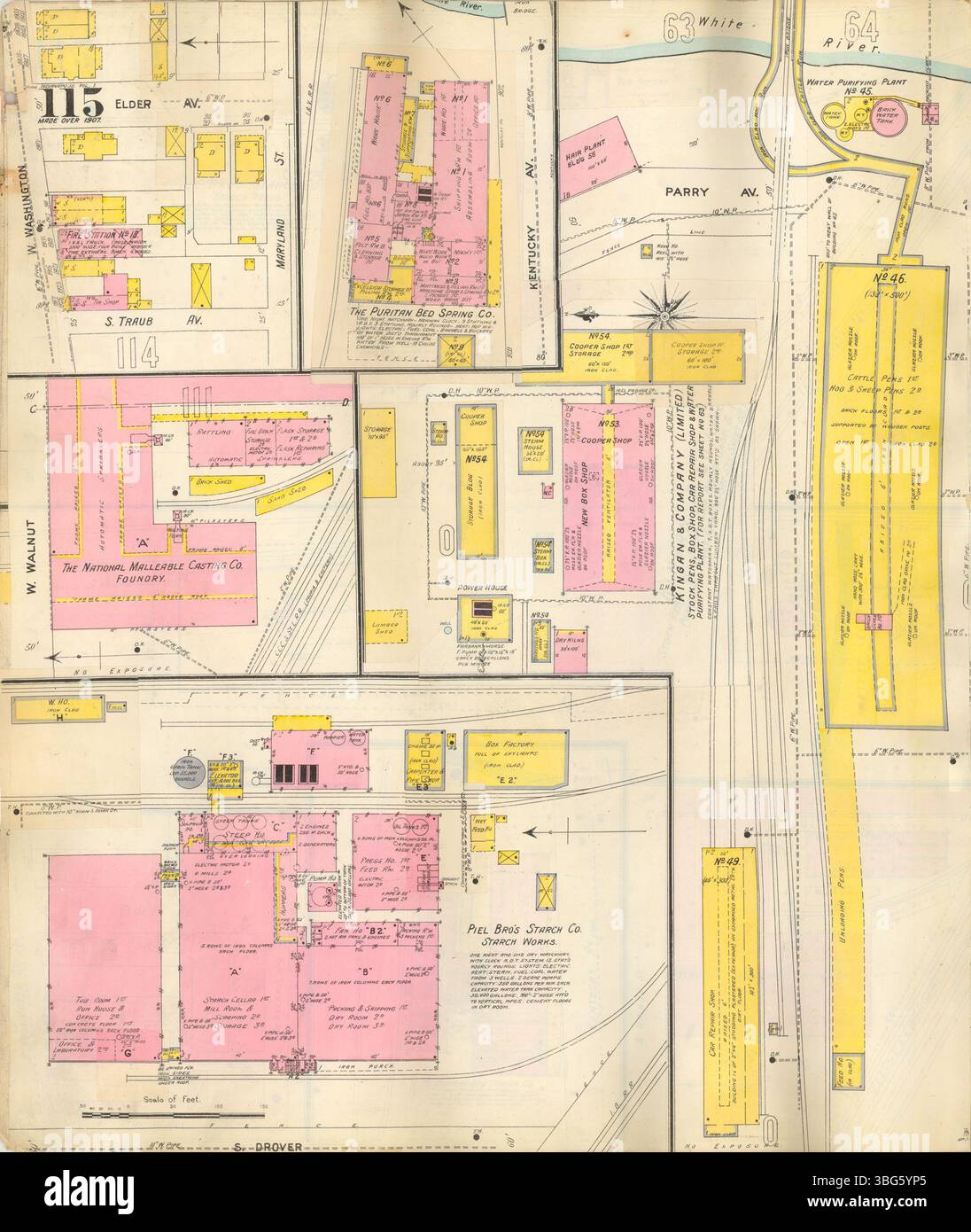 The 1898 Indianapolis Sanborn Map #115 is part of a collection of ...