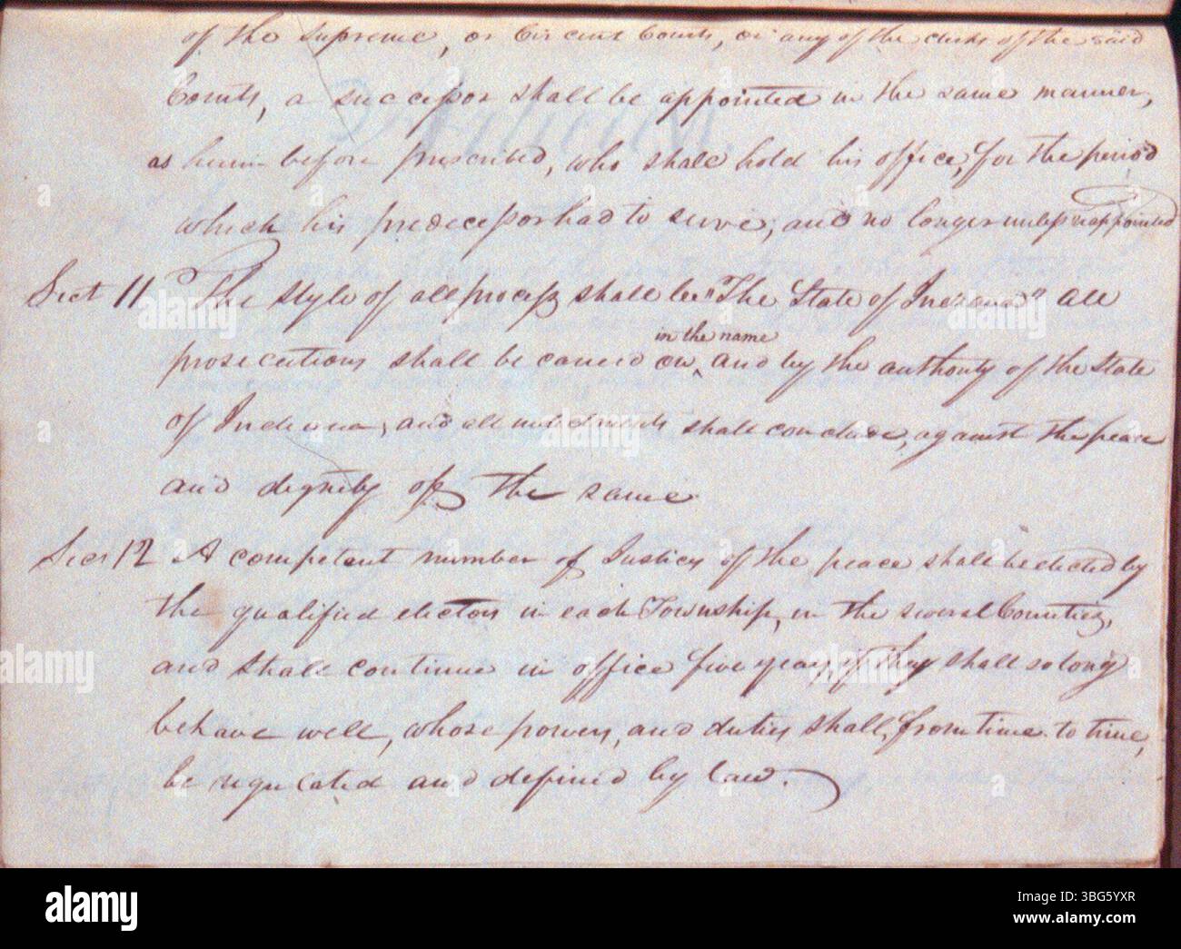Page 41 of the 1816 Indiana Constitution details the judicial system ...