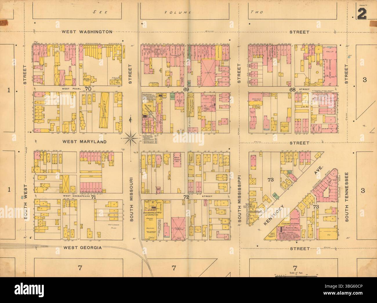 Sanborn Map #2 from 1887 offers a detailed view of Indianapolis ...