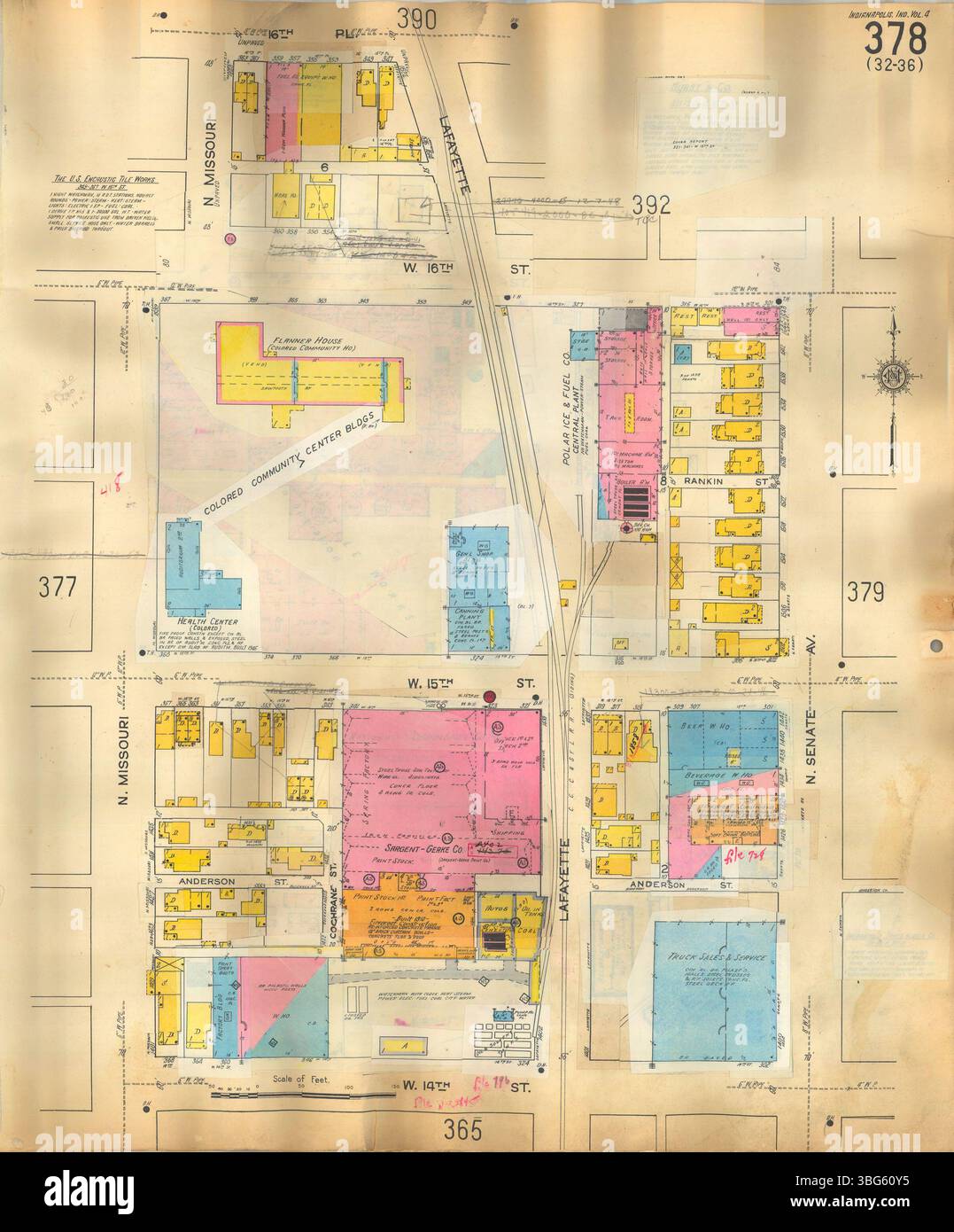 Sanborn Map #378 from 1948 is part of a series documenting Indianapolis ...