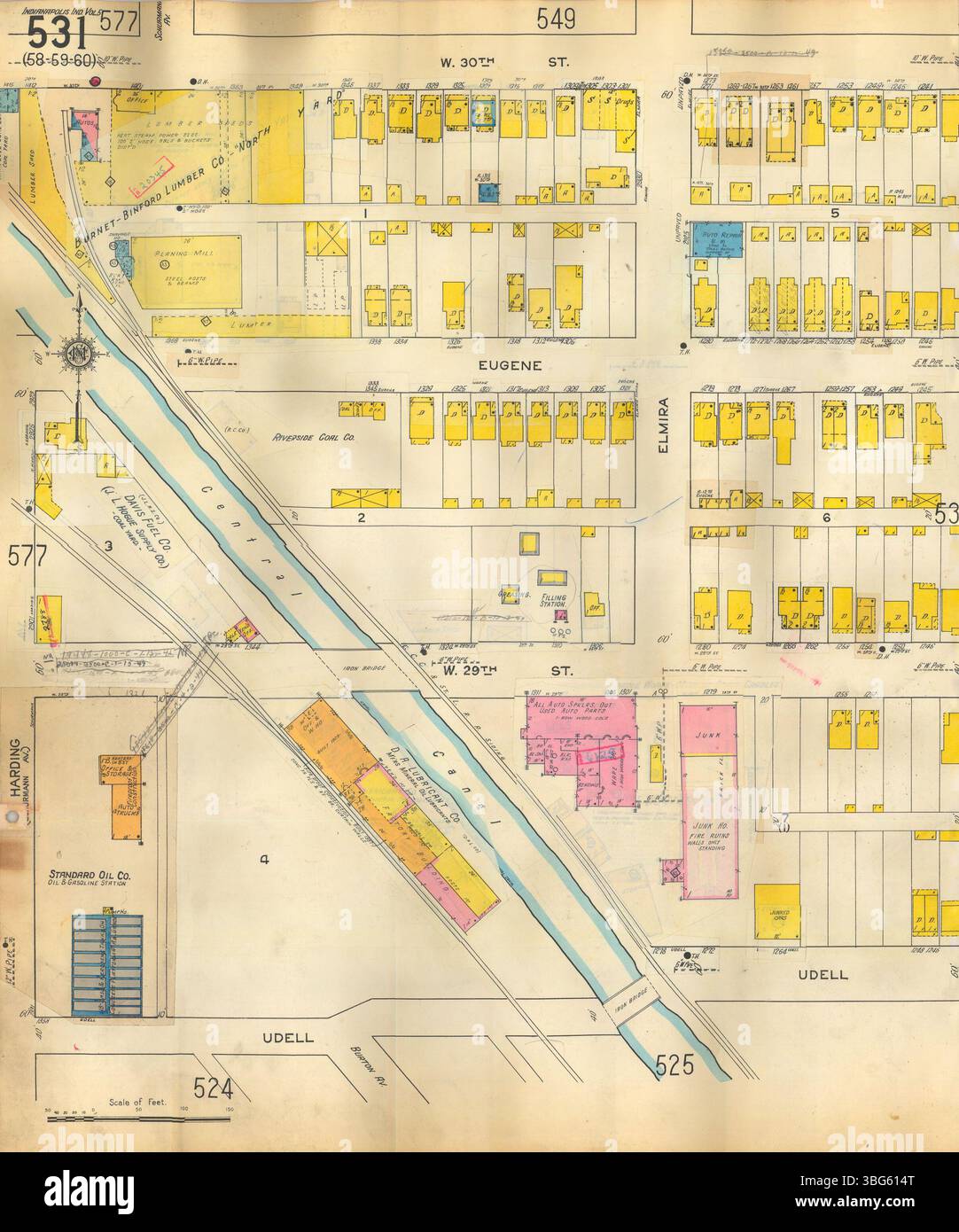 The 1938 Sanborn Map Sheet 531 shows building configurations, zoning ...