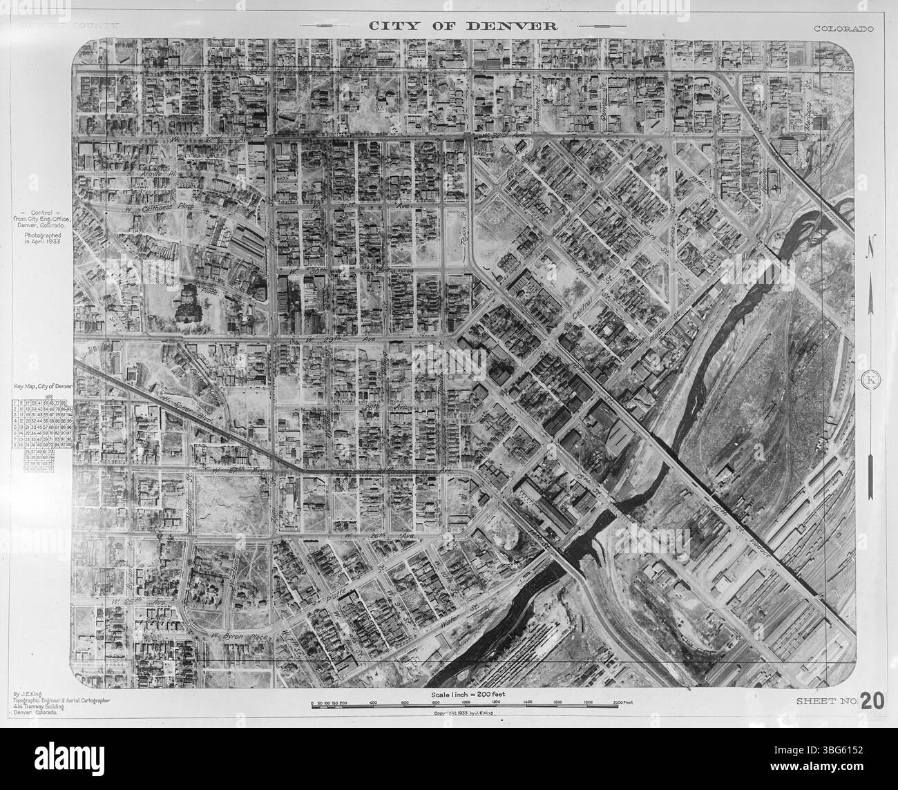 Denver urban sprawl Black and White Stock Photos & Images - Alamy