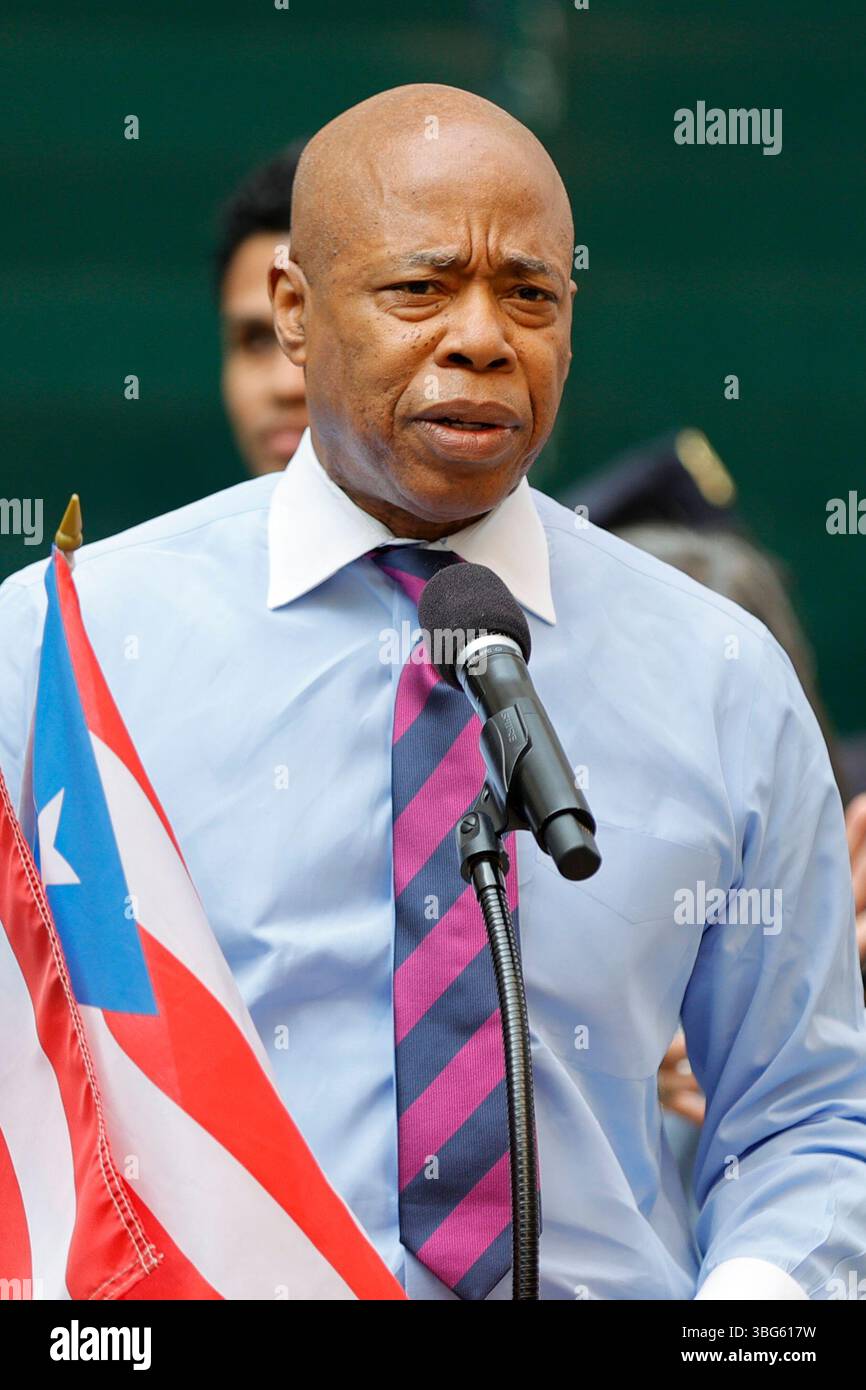 NEW YORK, NY - JUNE 3, 2025: Mayor Eric Adams along with Political and ...