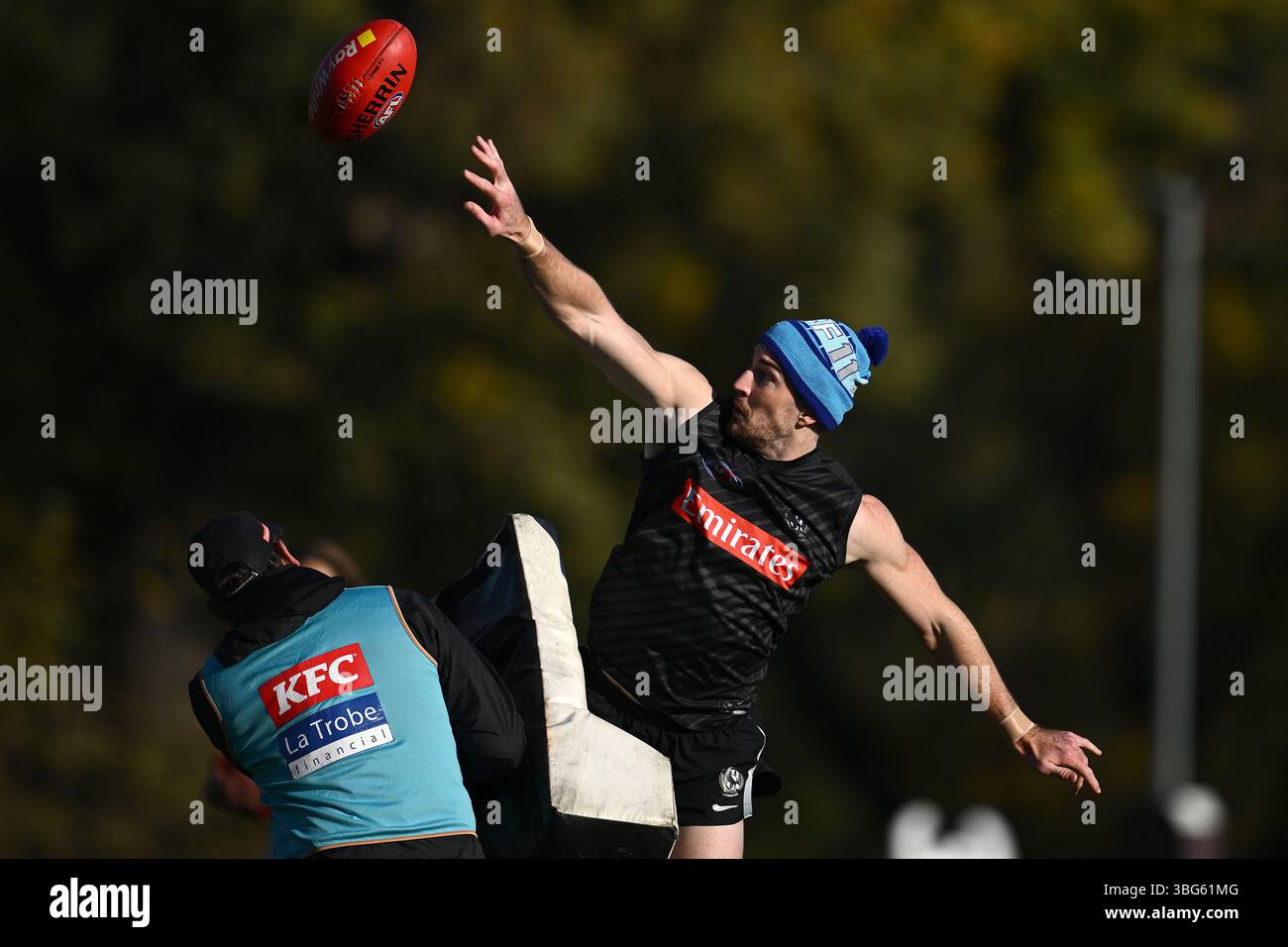 Melbourne, Australia. 04th June, 2025. Daniel McStay of Collingwood ...