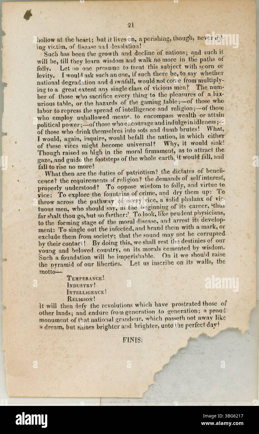 In 1831, Daniel Drake delivered an oration addressing the causes of ...