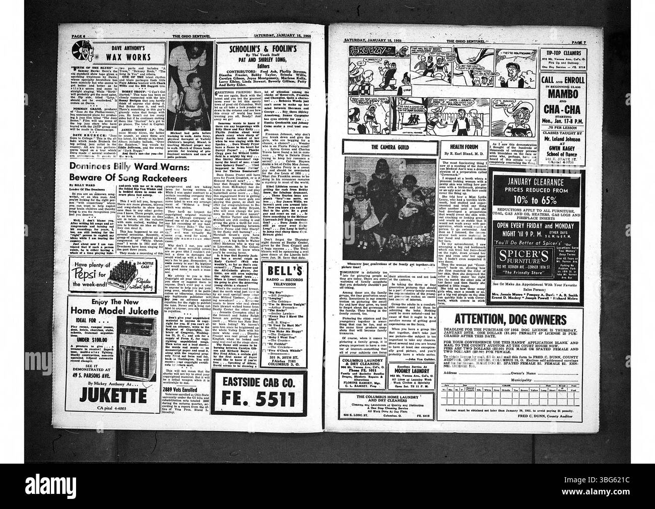 In January 1955, the Ohio State Sentinel newspaper maintained its focus ...