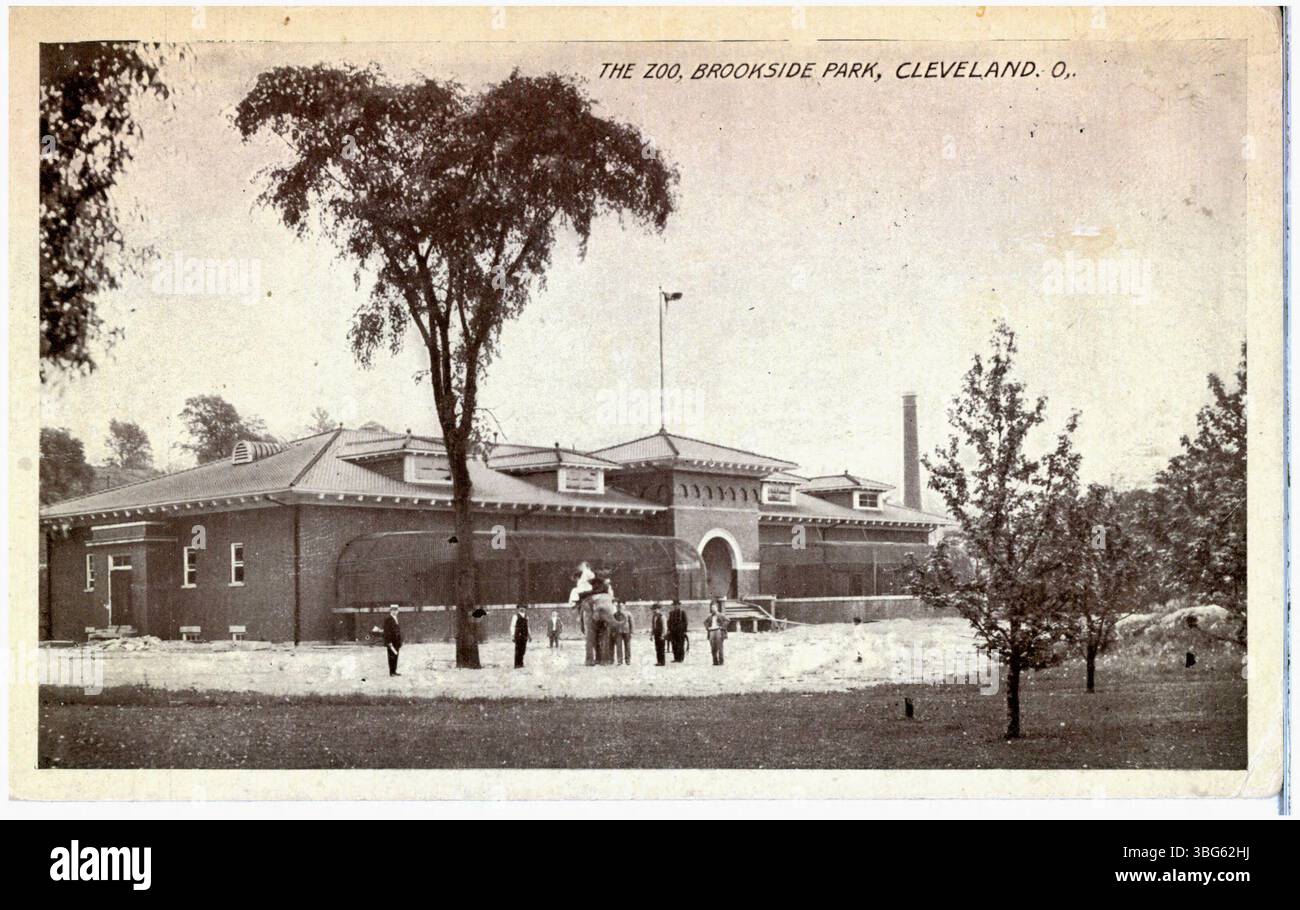 The Zoo at Brookside Park in Cleveland, Ohio, is depicted in a 1911 ...