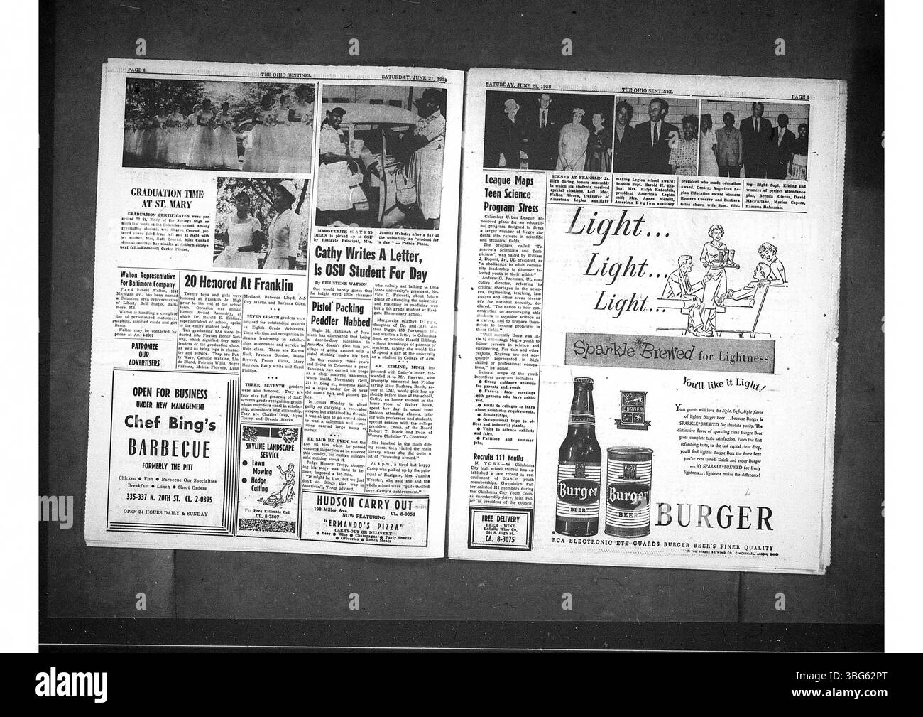 The Ohio State Sentinel’s June 21, 1958 edition features comprehensive ...
