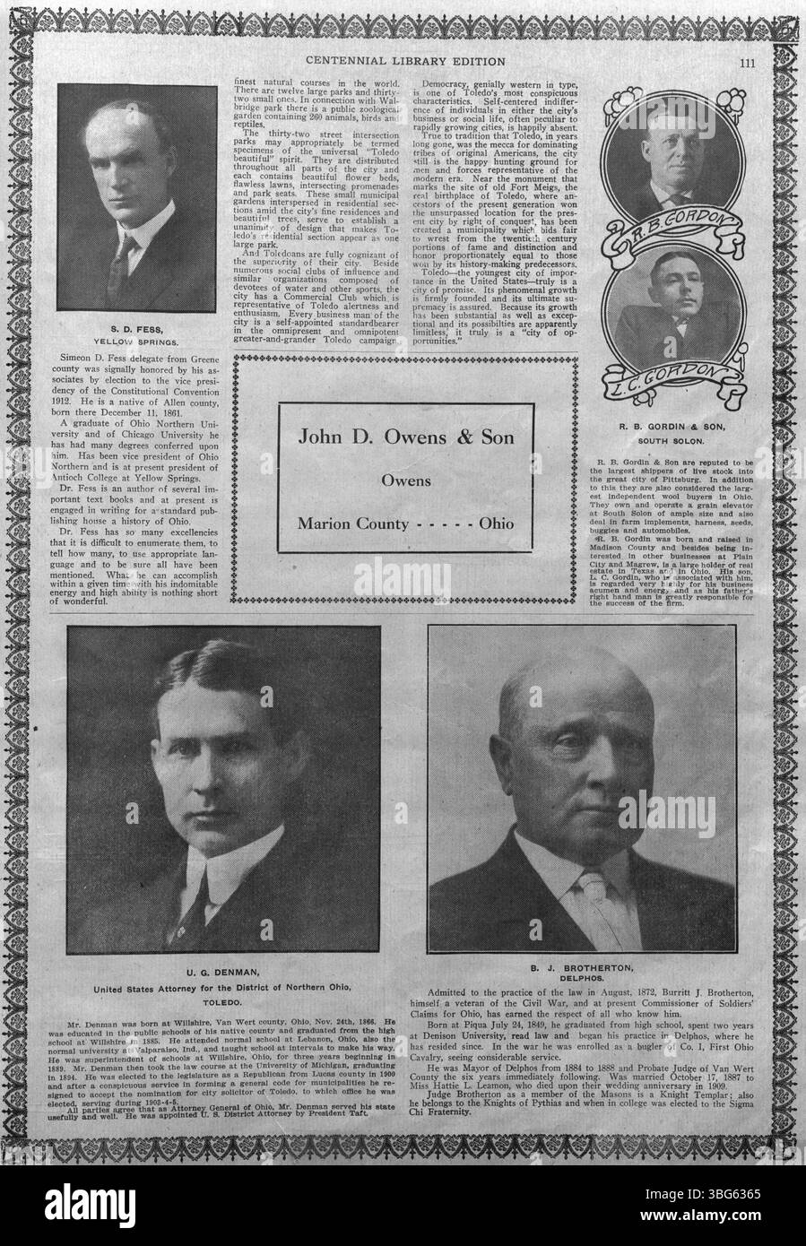 Published in 1912, the Columbus Sunday Dispatch Centennial Edition ...