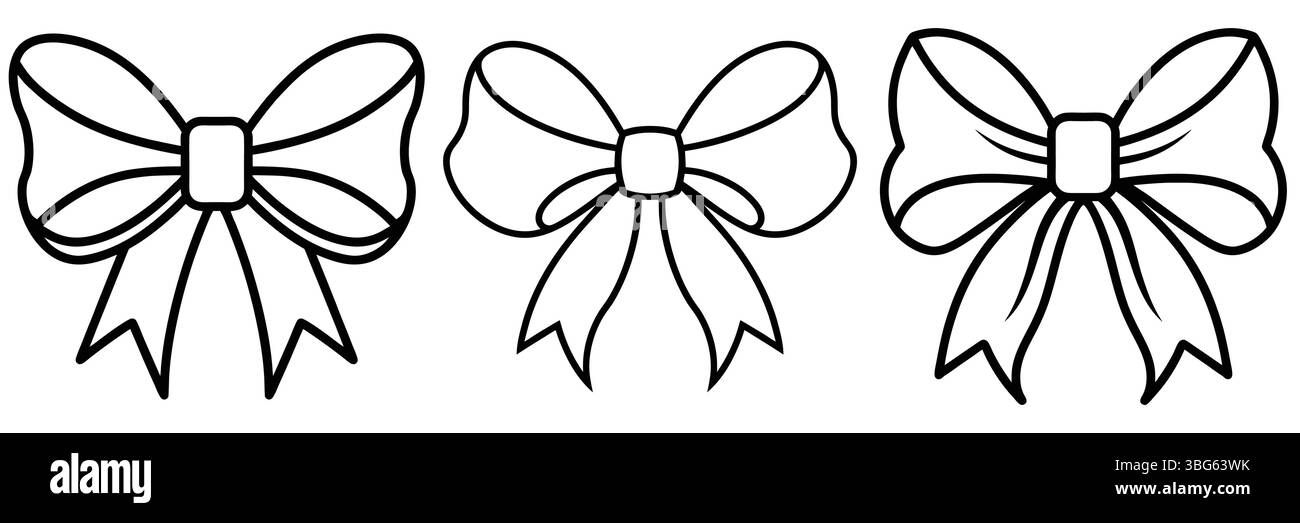 Ribbon set illustrations Cut Out Stock Images & Pictures - Alamy