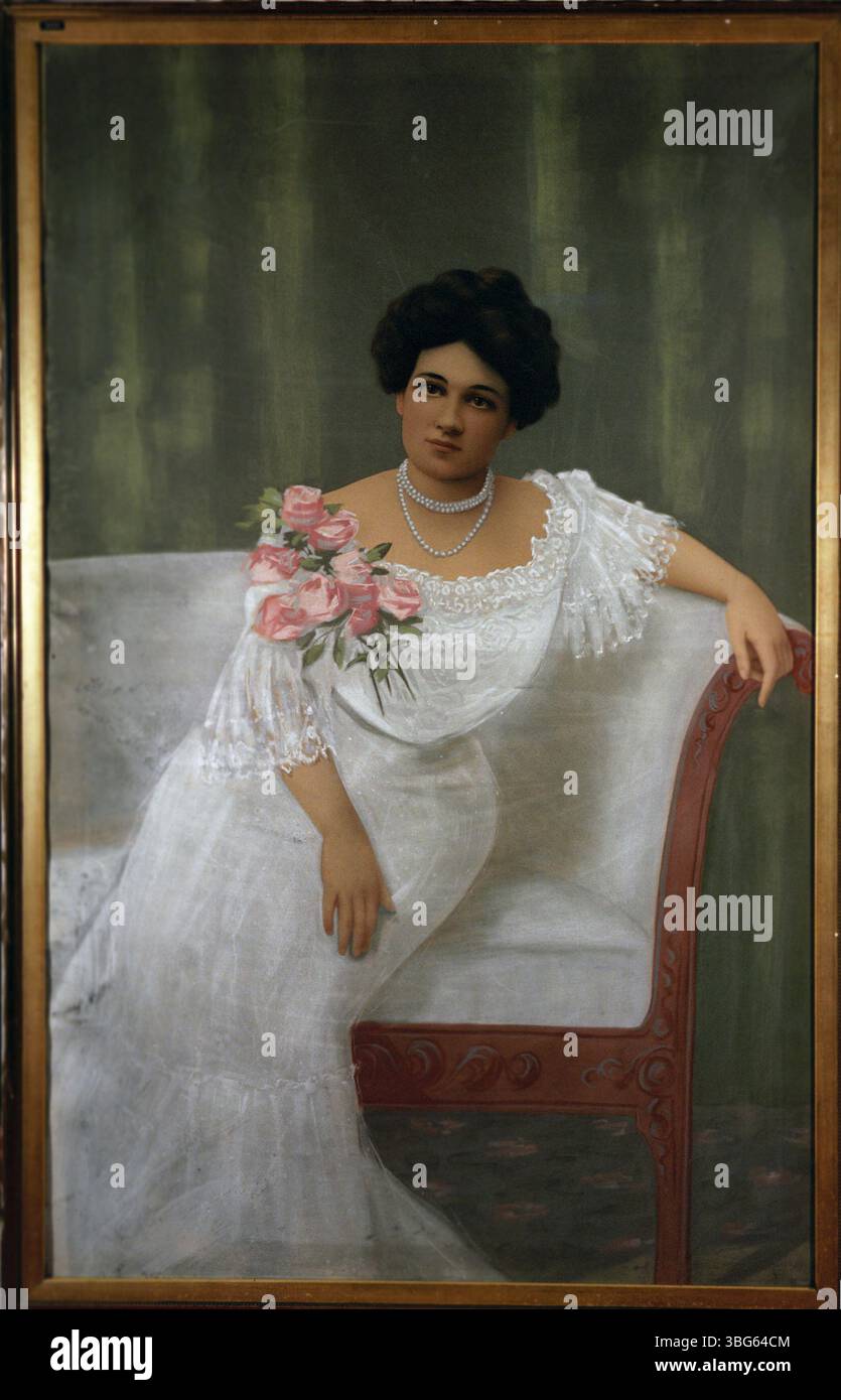 The precipitated portrait of Emily Carson was created in 1894 by the ...