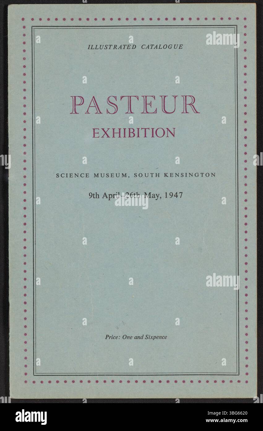 This page of the illustrated catalog for the Pasteur Exhibition at the ...