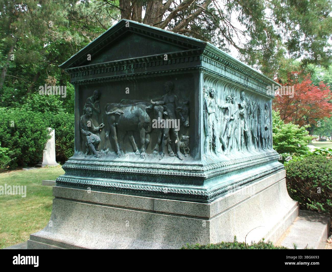 Photographs taken in 2007 display the sarcophagus of Frederick ...