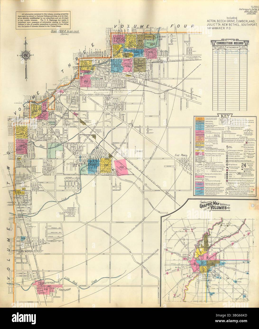 This additional key map from June 1940 accompanies the Indianapolis ...