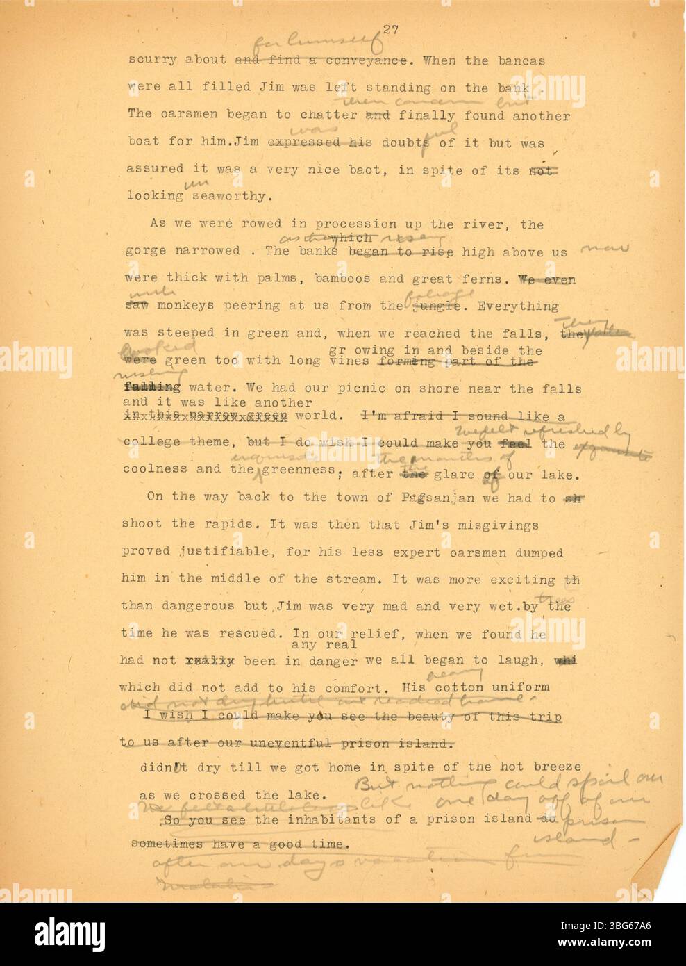 The letter drafts written by Volinda Lucy Henderson to her mother Ellen ...