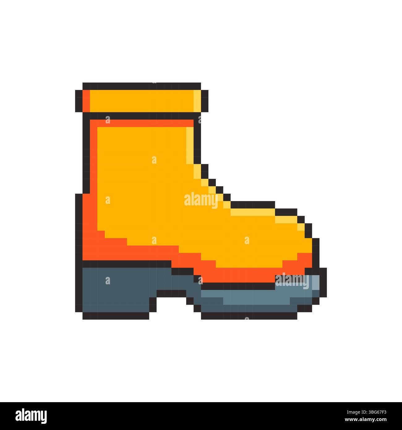 Pixel art Safety Boot game asset design Stock Vector Image & Art - Alamy