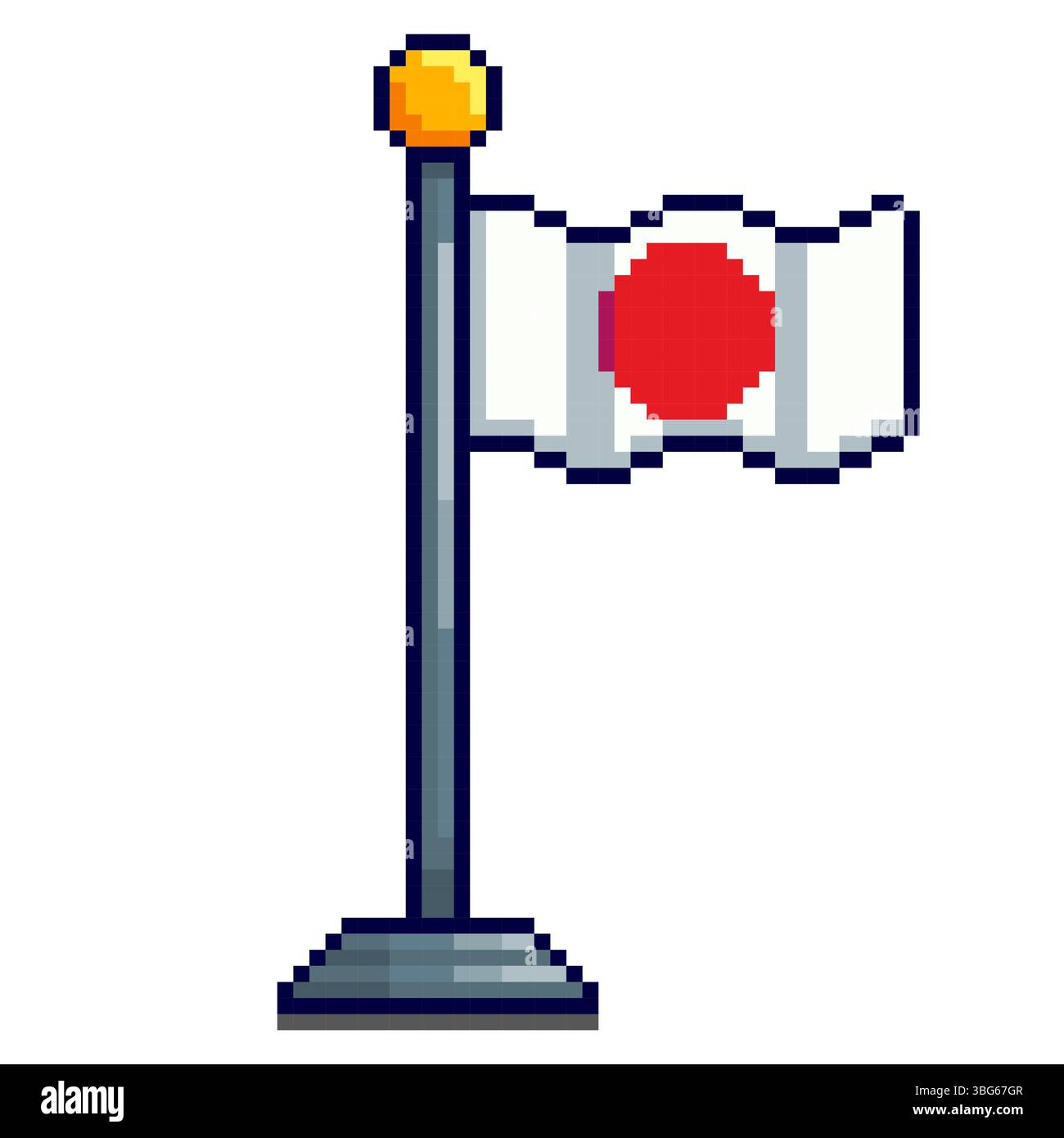 Pixel art Japan Flag game asset design Stock Vector Image & Art - Alamy