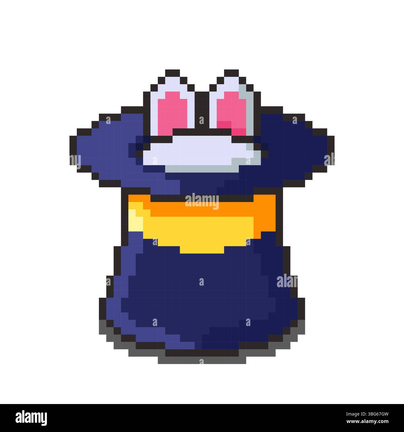 Pixel art Rabbit in Hat game asset design Stock Vector Image & Art - Alamy