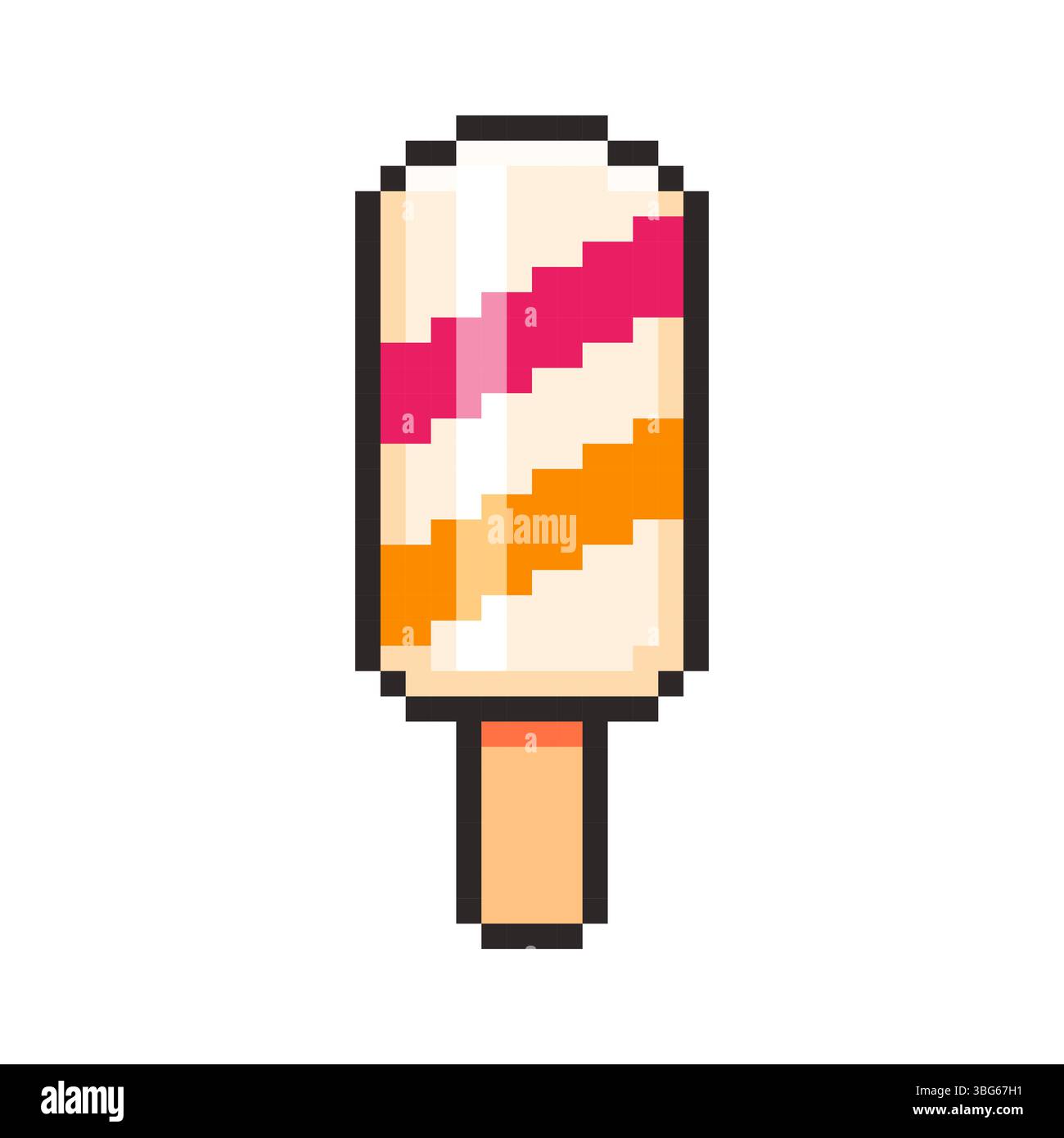 Pixel art Ice Cream Stick game asset design Stock Vector Image & Art ...