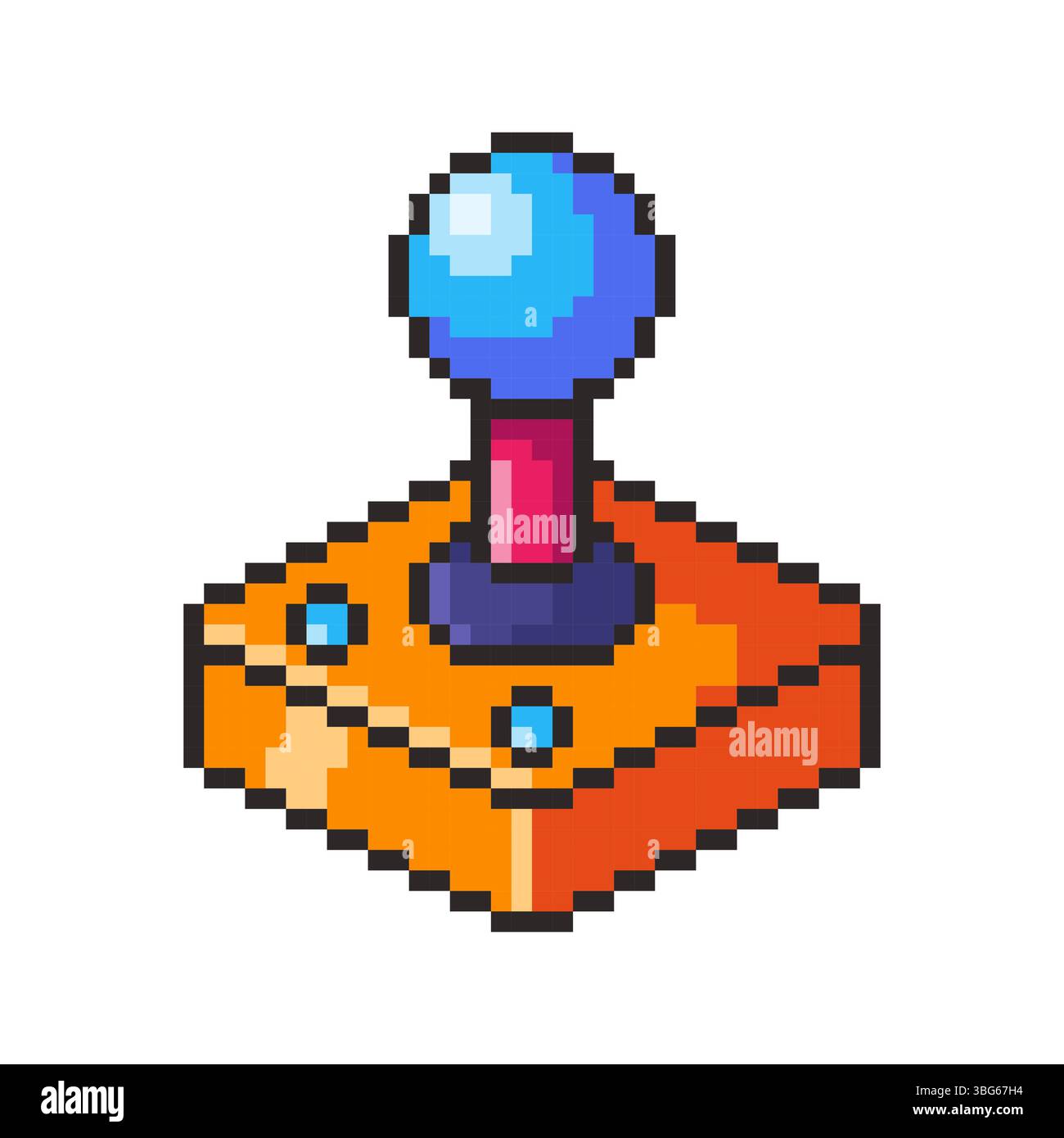 Pixel art Classic Arcade Joystick game asset design Stock Vector Image ...