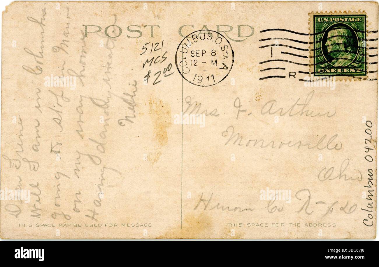 Color postcard showing the Ohio State School for the Blind in Columbus ...