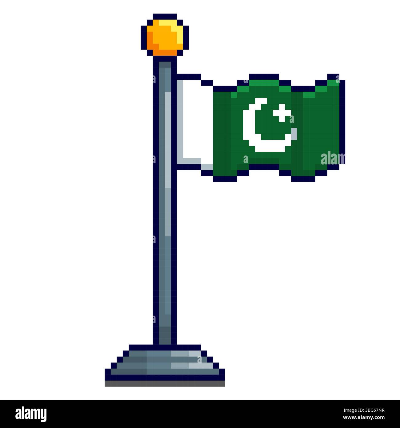 Pixel art pakistan flag hi-res stock photography and images - Alamy