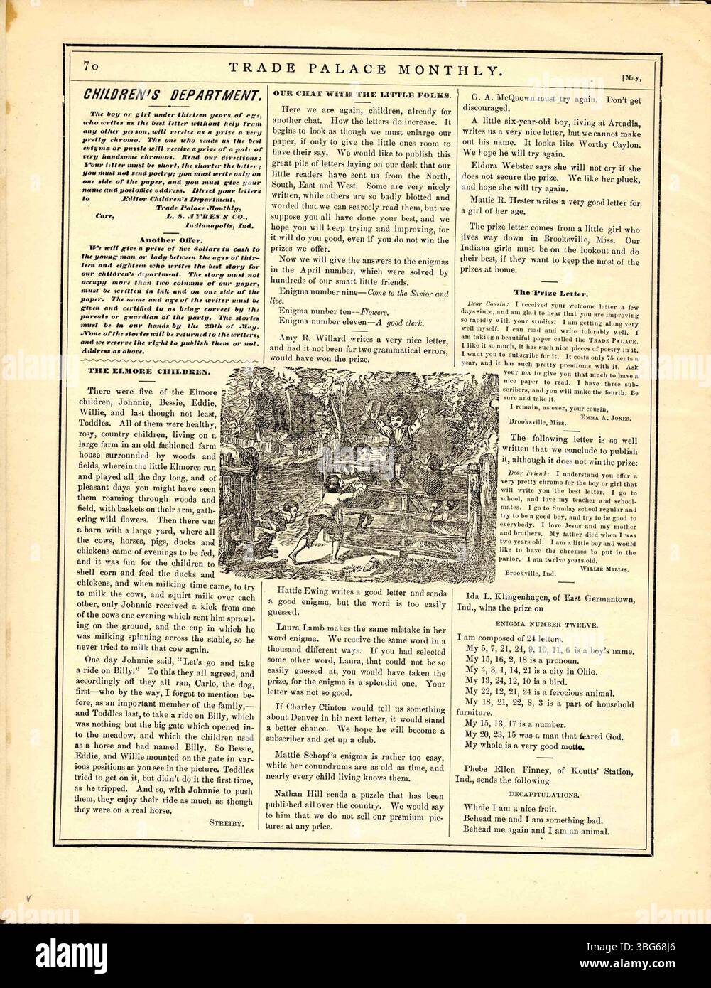 The May to August 1874 issues of *Trade Palace Monthly* offer insights ...