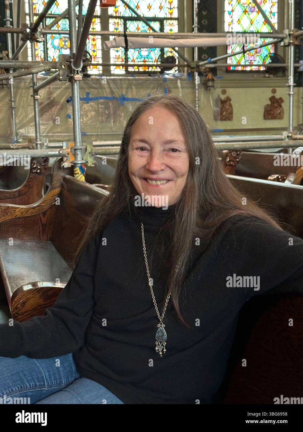 Marya Halderman, granddaughter of artist Maxo Vanka, poses for a ...