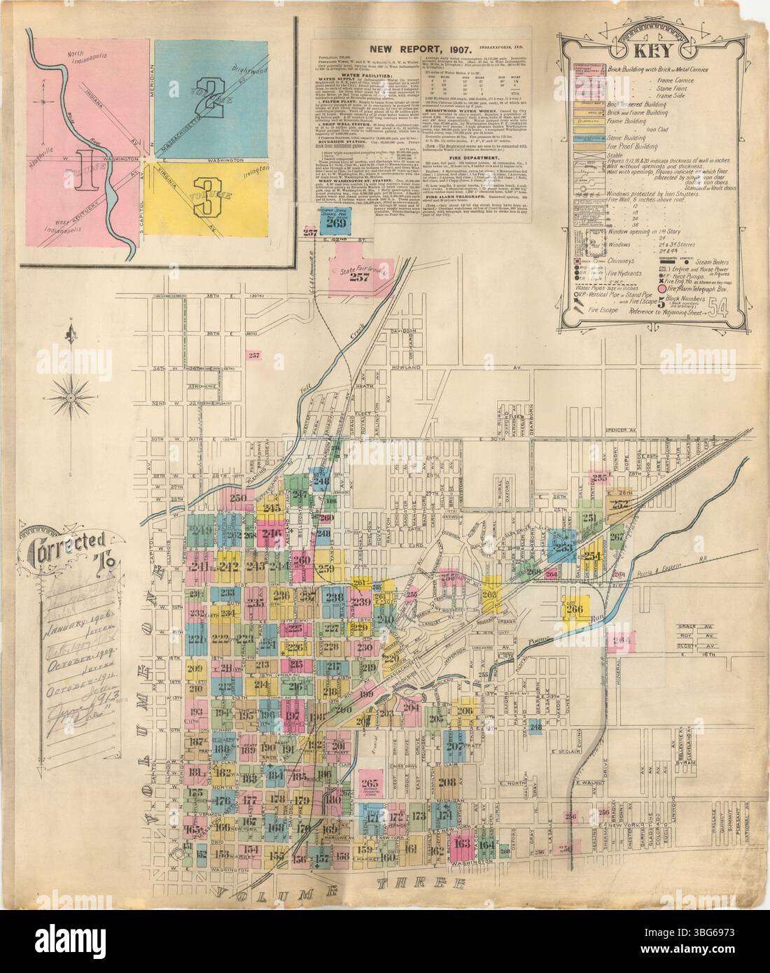 The Indianapolis Sanborn Map Key from 1898 provides a comprehensive ...