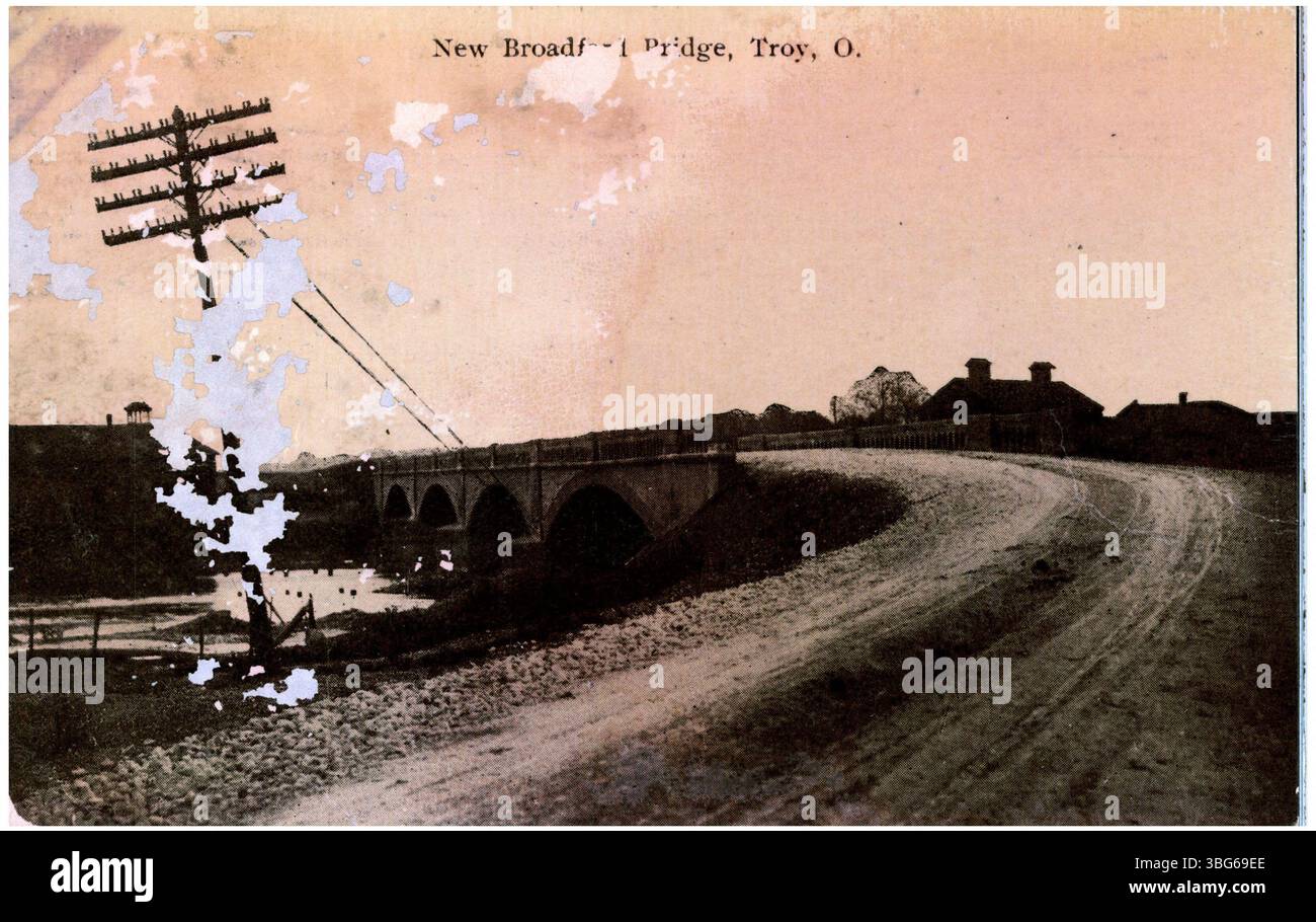 A 1912 view of the newly completed Broadford Bridge, spanning the Great ...