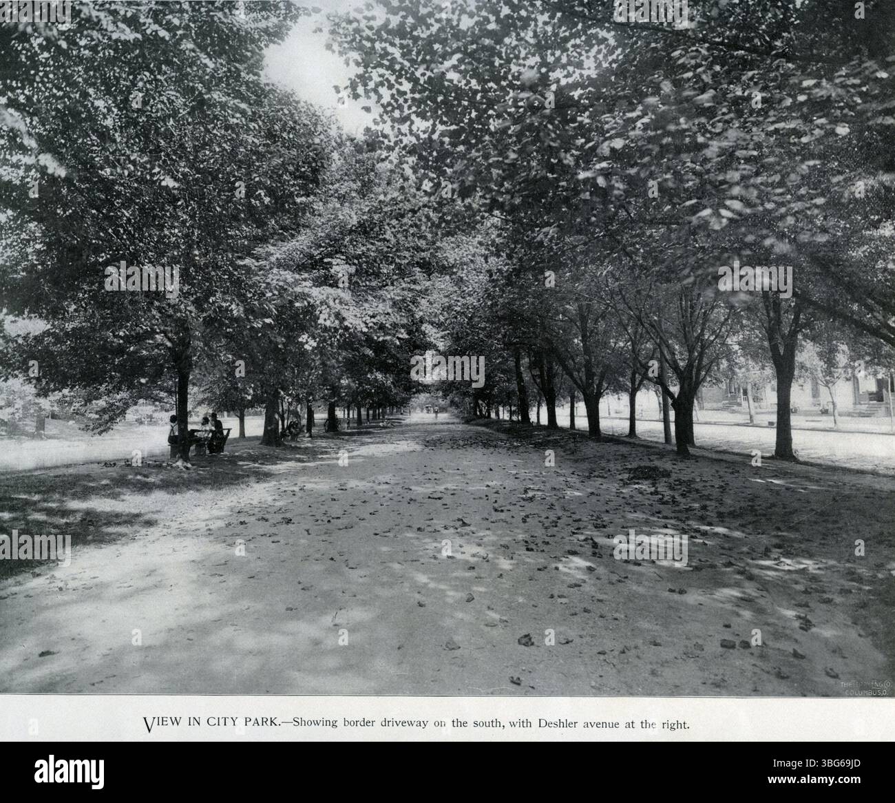 View of City Park (later Schiller Park) circa 1900 shows the south ...