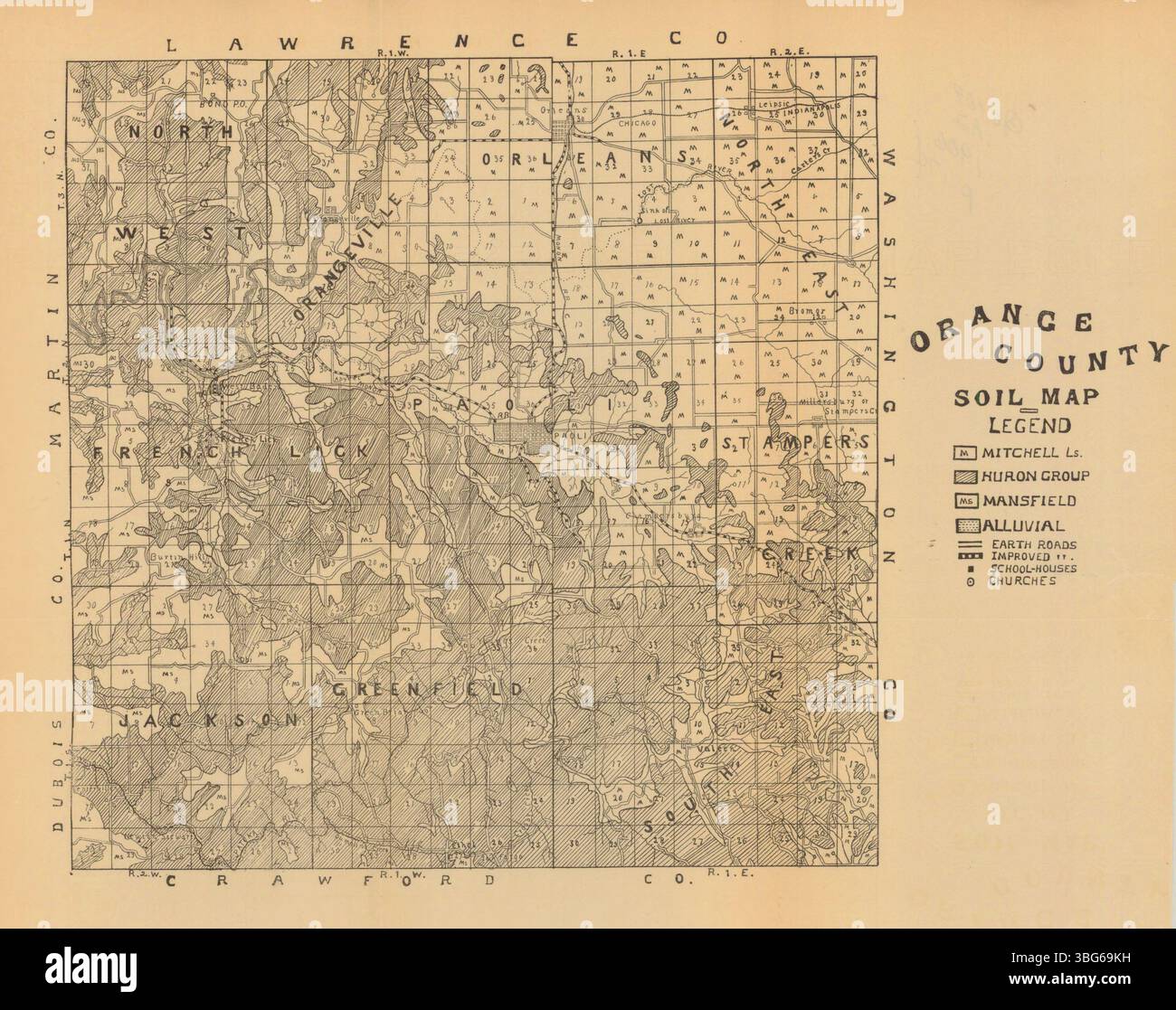 Soil map of Orange County illustrating soil types, distribution, and ...