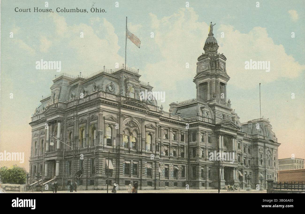 This image shows views of the fourth Franklin County Courthouse in ...