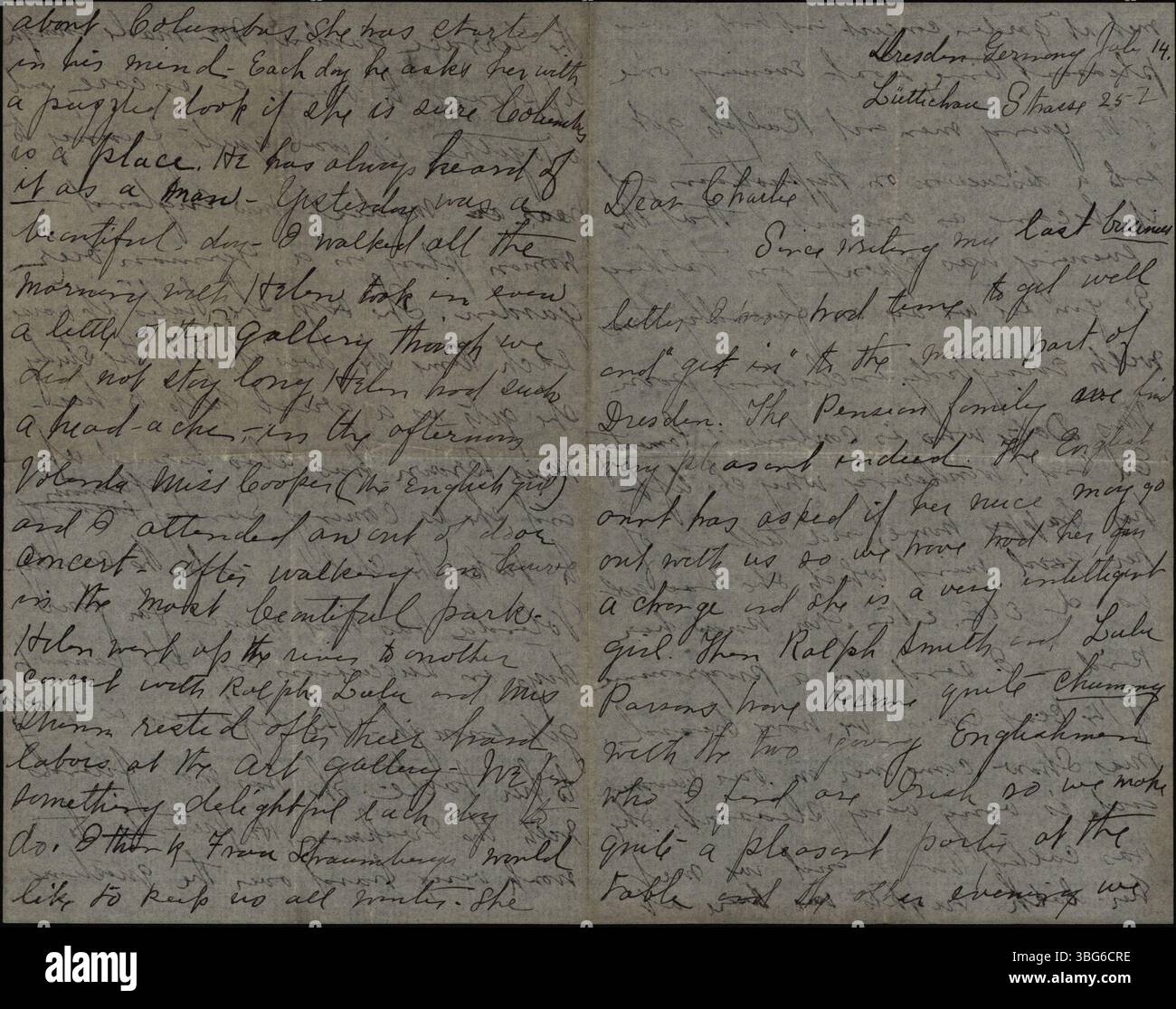 This letter, written by Ellen Beatty Henderson to Charles G. Henderson ...