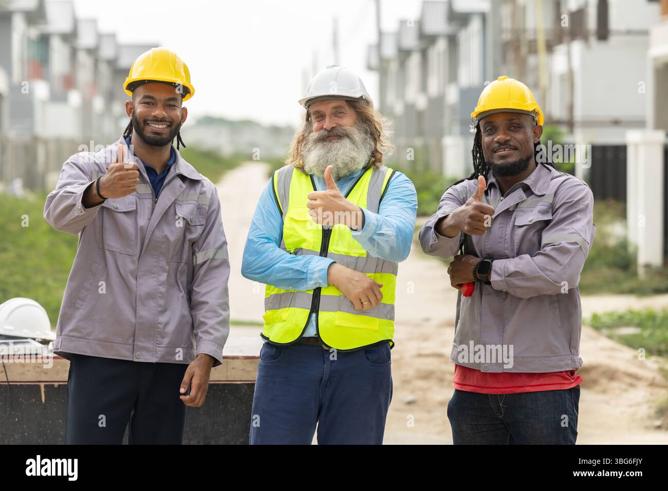 professional senior expert skillful engineer director standing portrait ...