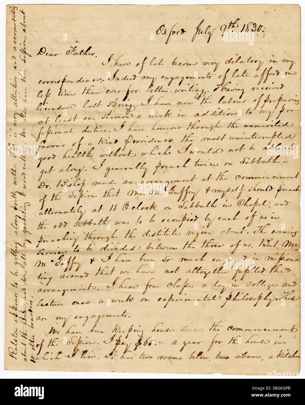 This letter, dated July 9, 1830, from John W. Scott to George Scott ...