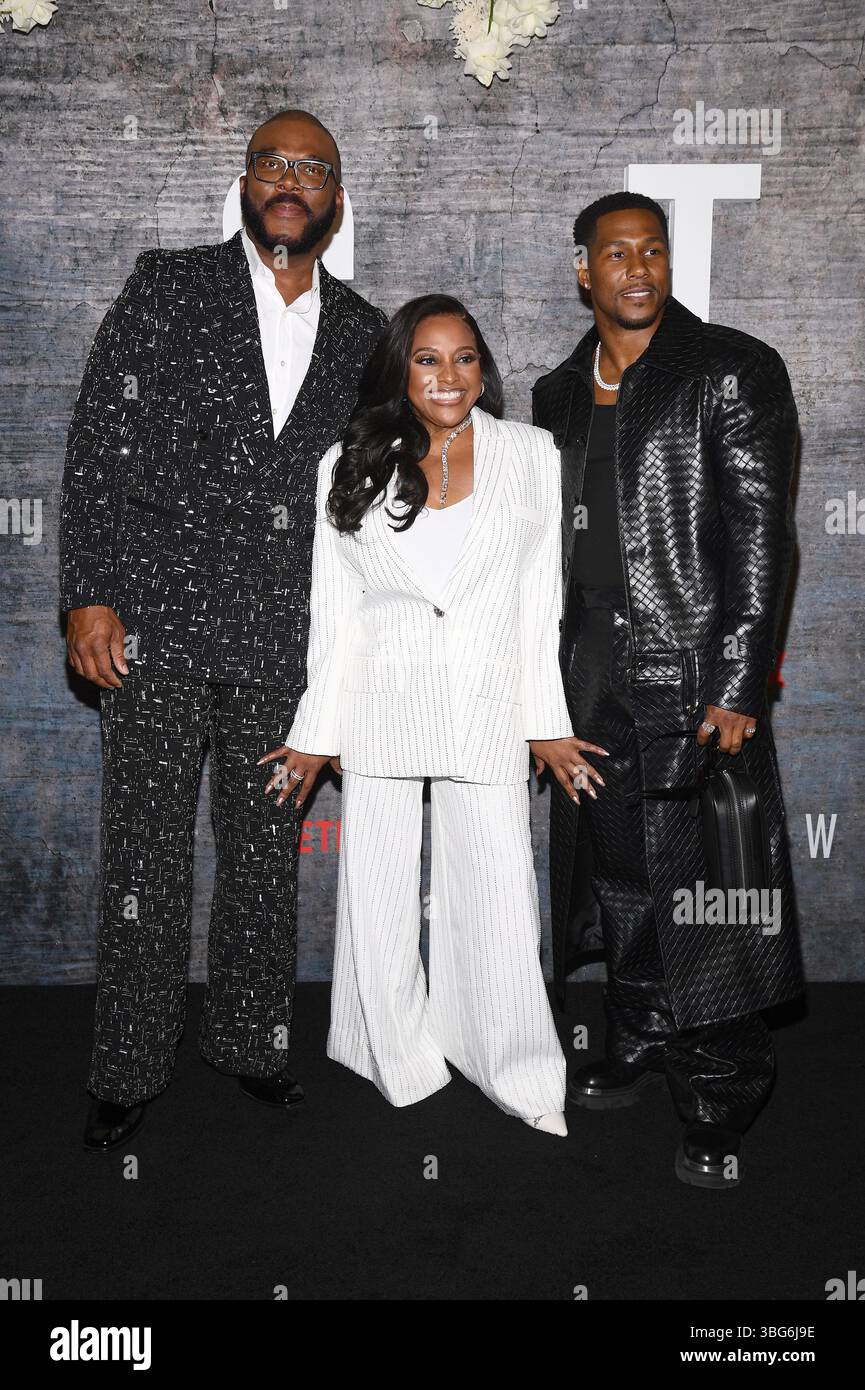 New York, USA. 03rd June, 2025. (L-R) Tyler Perry, Sherri Shephard and ...