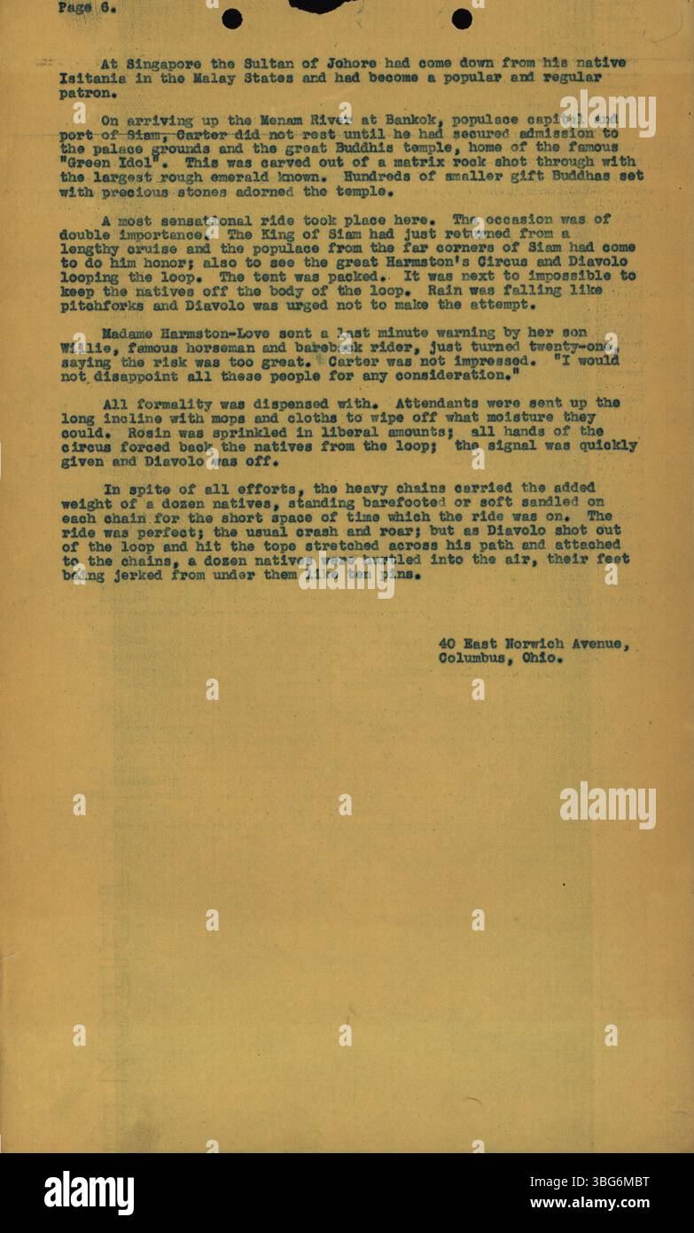 The 'Sensation of Two Continents' manuscript showcases Conn Baker's ...