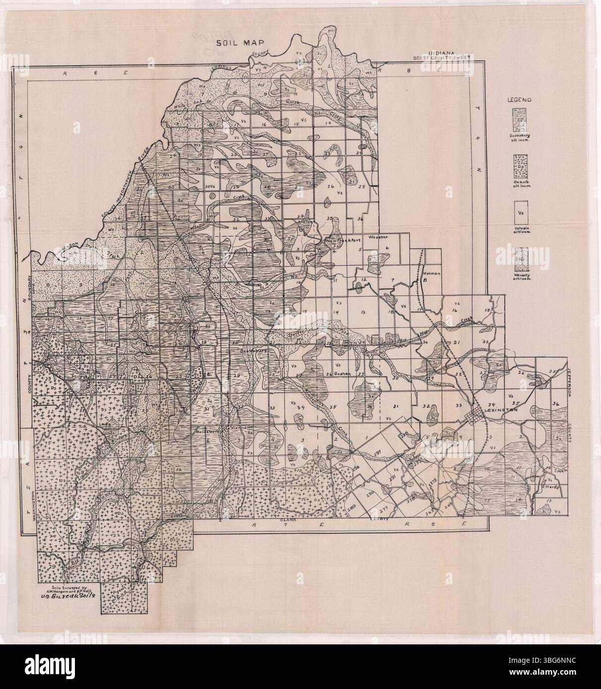 This map shows the soil composition and distribution of Scott County ...